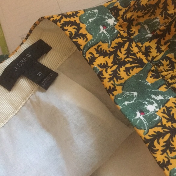 J. Crew | Skirts | J Crew Ratti Print Elephant Midi Skirt A Line | Poshmark